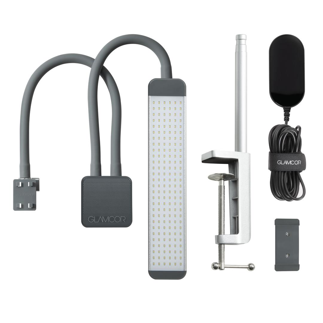 CAPTURE Adjustable LED Lamp & Phone Holder for Estheticians | GLAMCOR